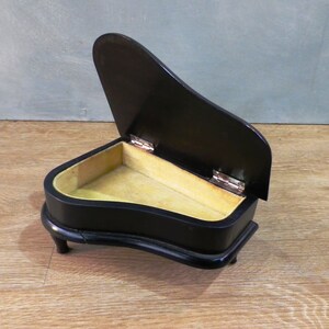Vintage Piano Trinket Box 1950s Ebonised Piano Shaped Jewellery Box ...
