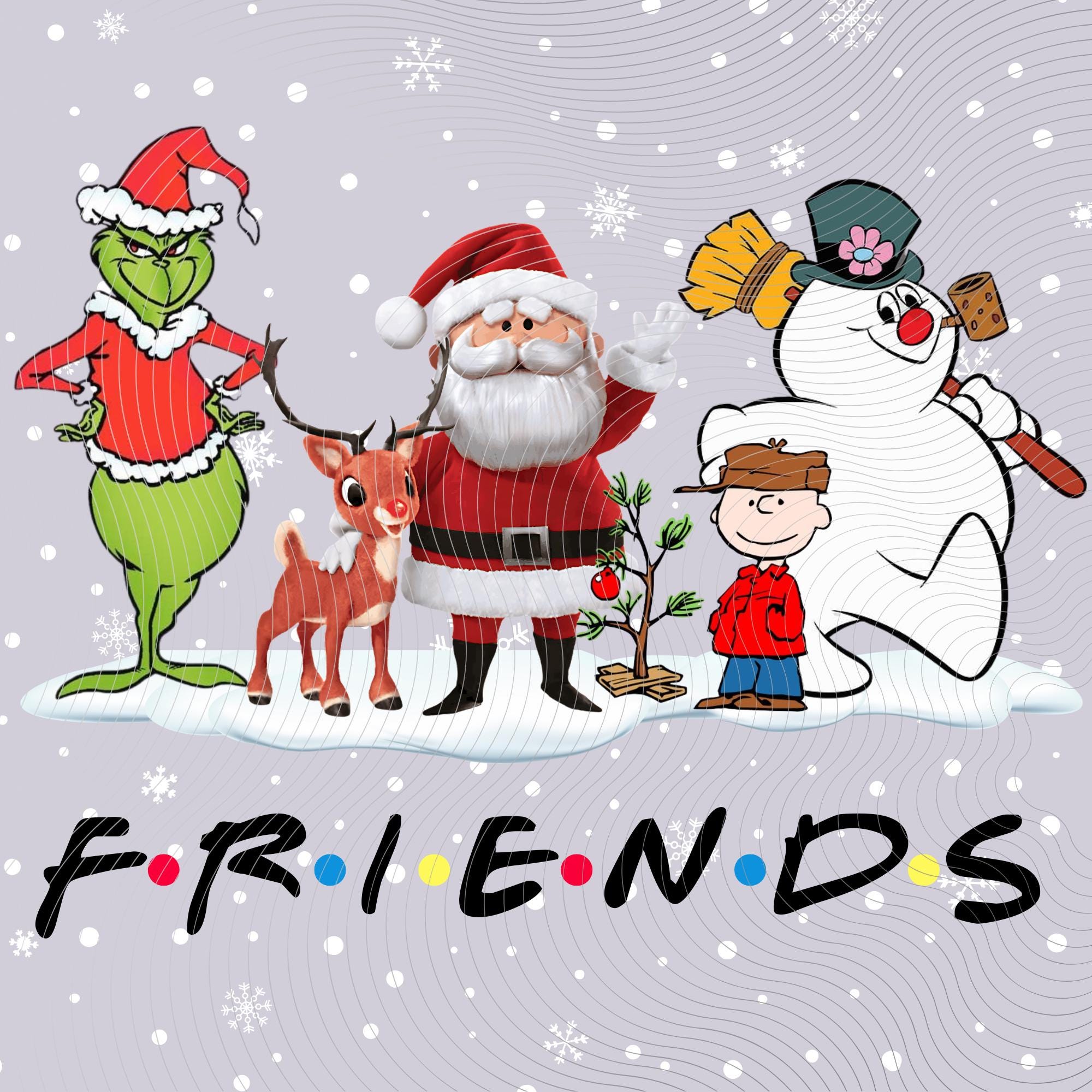 Christmas Friends SVG & PNG - Etsy