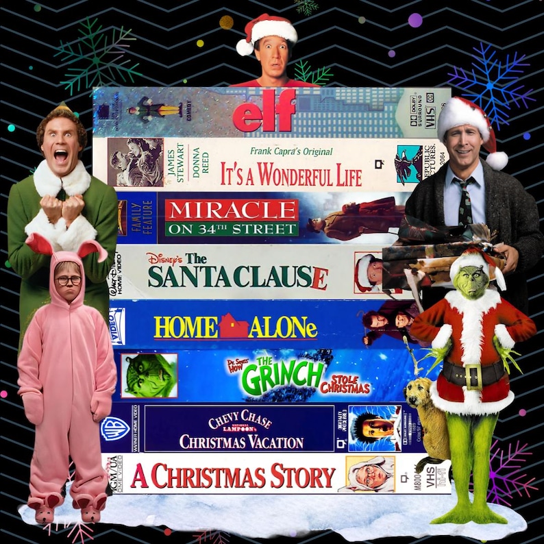 Christmas VHS - Grinch - Griswold - Christmas Story - Home Alone - SVG ...