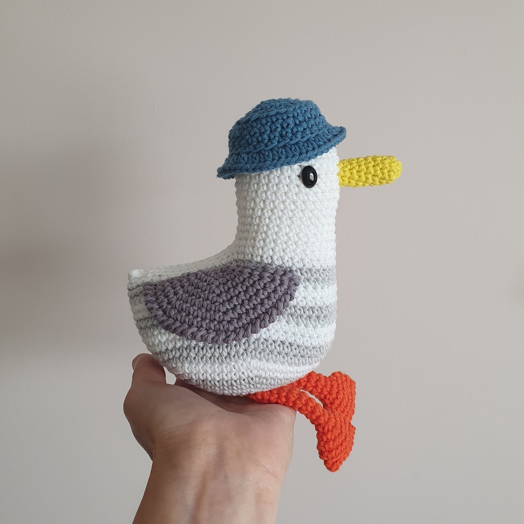 Cheeky Crochet Seagull Pattern With Bucket Hat: Amigurumi (PDF Pattern ...