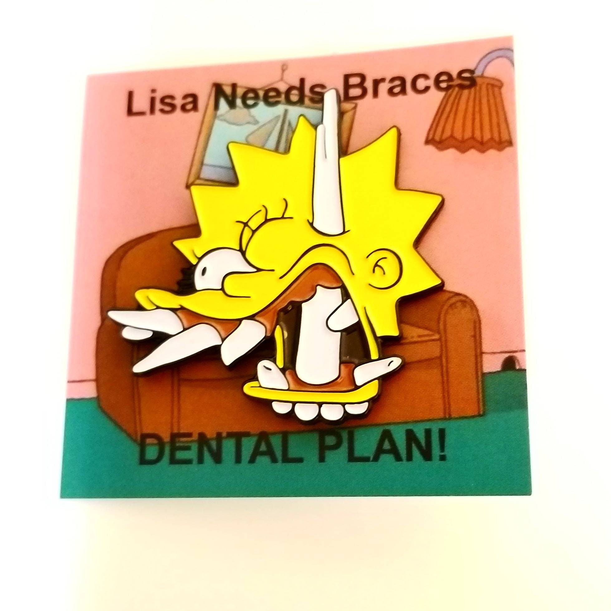 Lisa Needs Braces 1.5 Simpsons Soft Enamel Pin | Etsy
