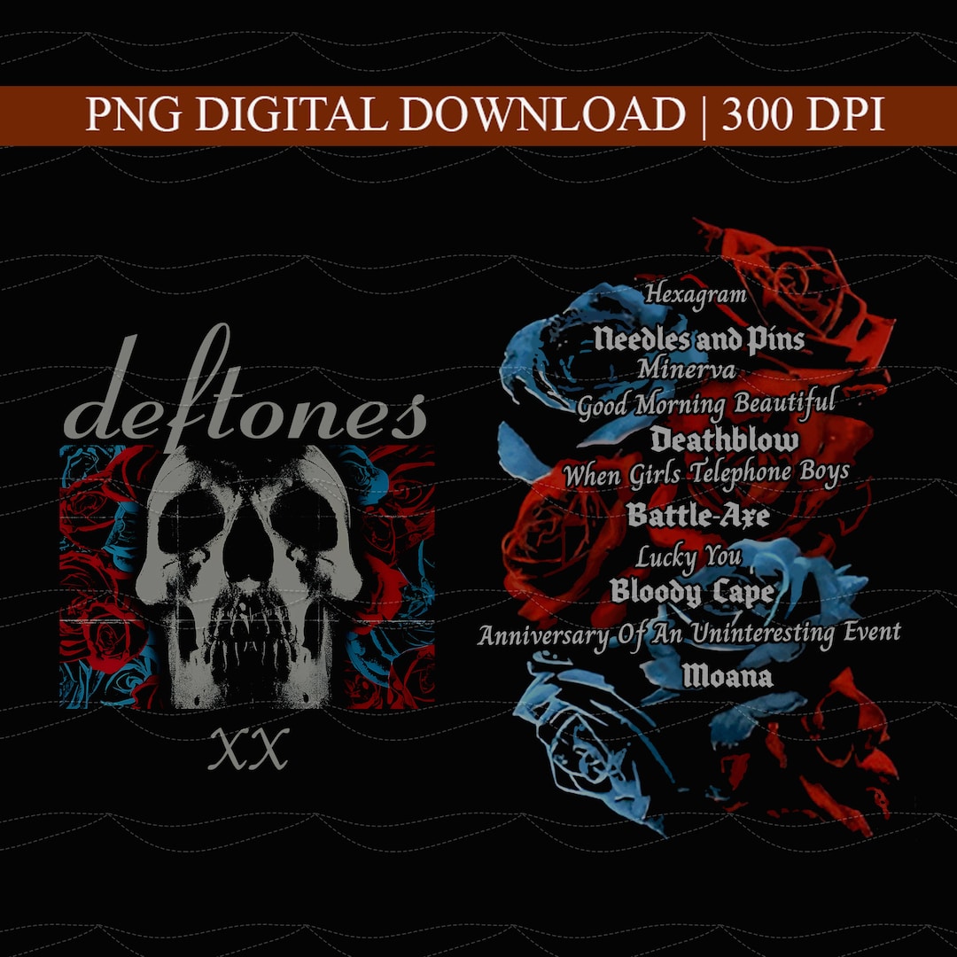 Deftones Skull PNG Digital Download, Deftones Tour Shirt, Retro ...