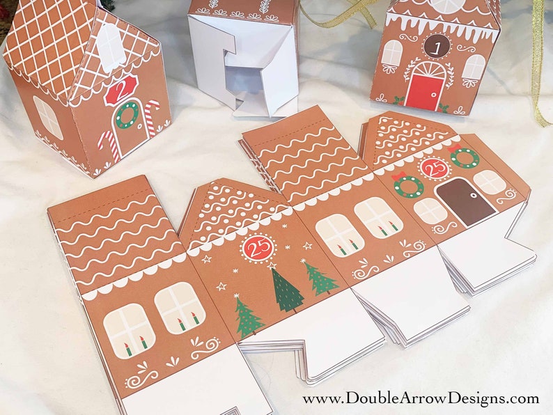 Printable Advent Paper Houses DIY Paper Christmas - Etsy