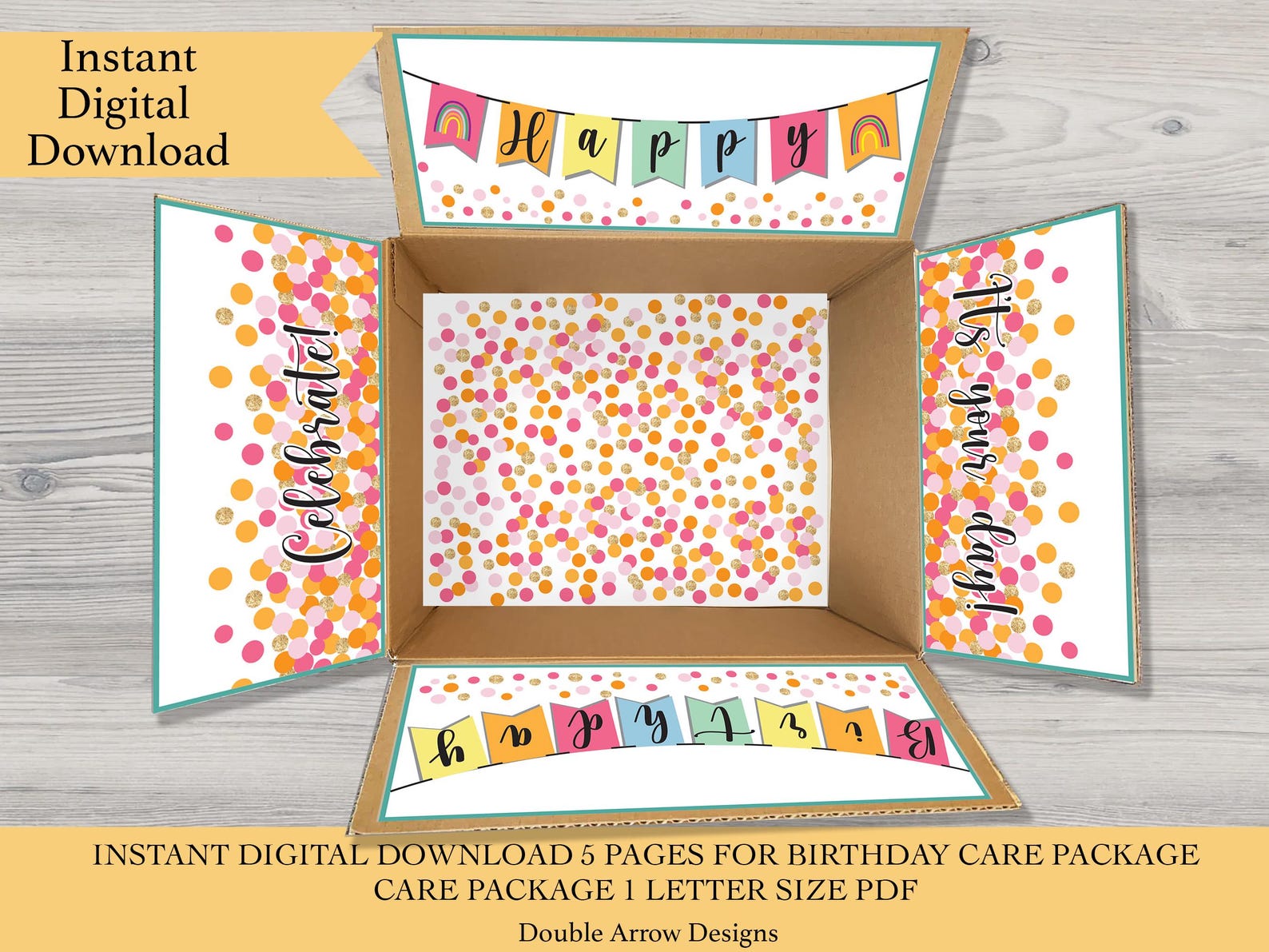 Birthday Care Package Printable Labels. Care Package Labels, Happy ...
