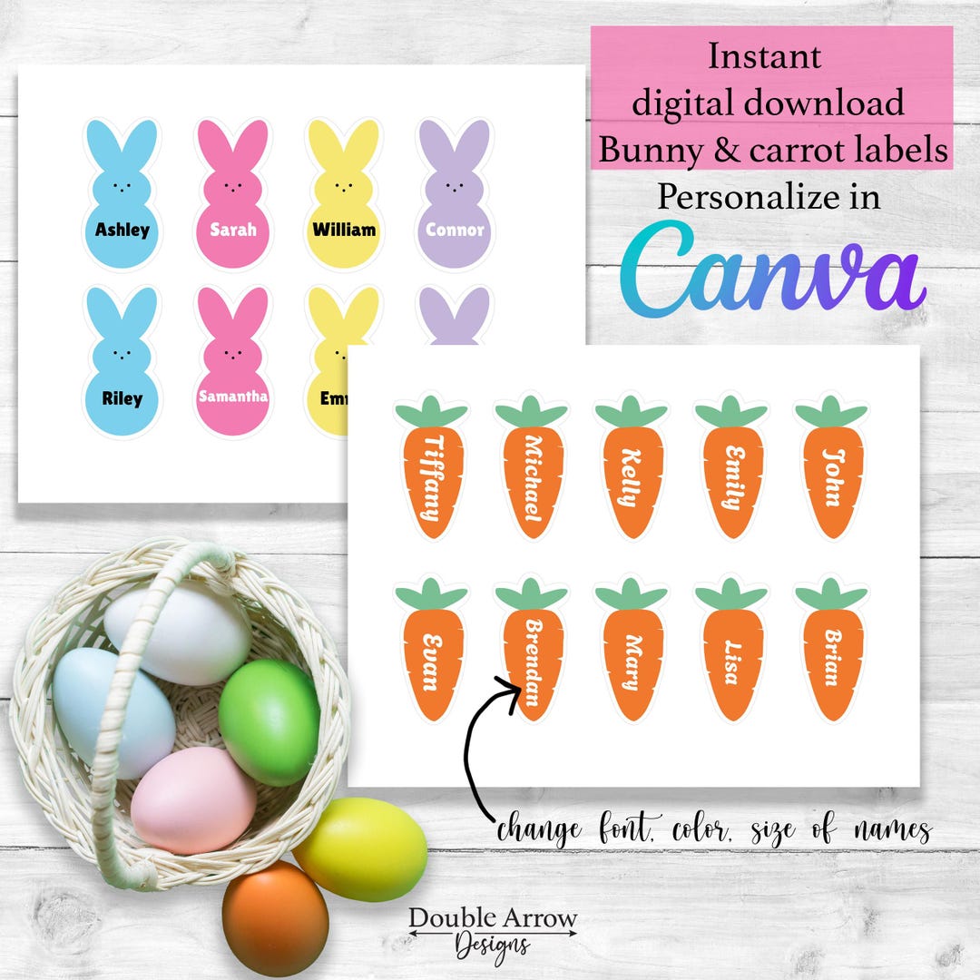 Printable Editable Easter Gift Tags | Customizable Gift Tags for Easter ...