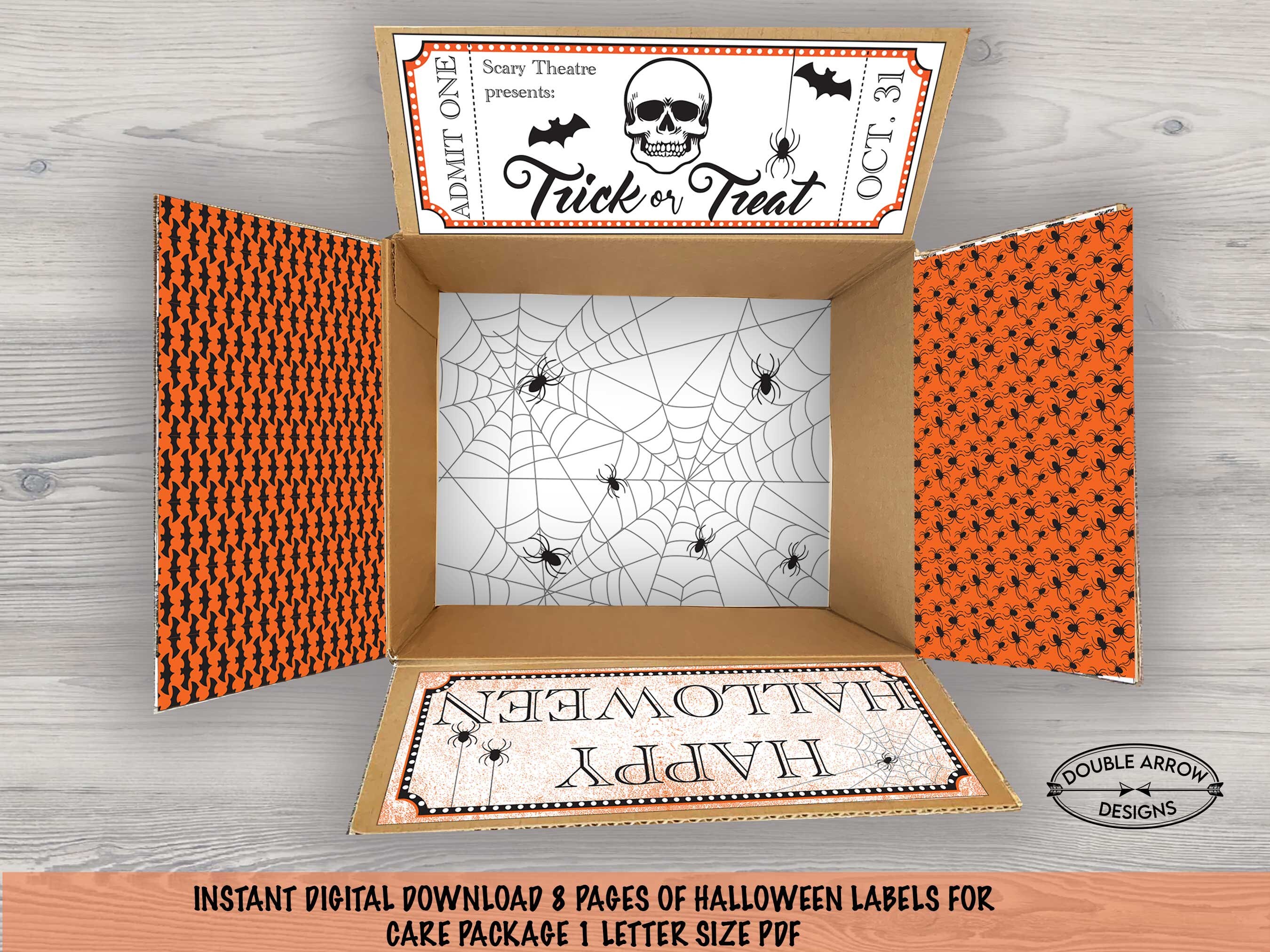 Halloween Printable Labels for Care Package Instant Download Pdf Letter ...