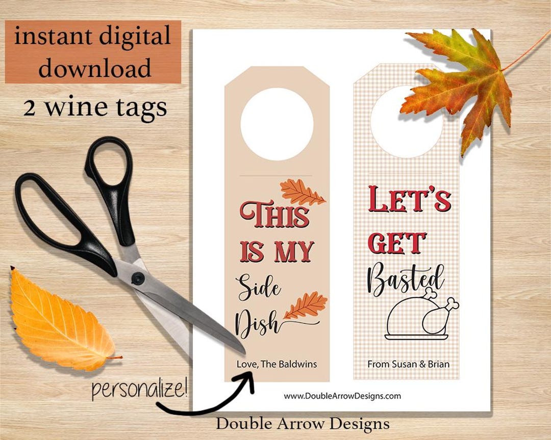 Wine Gift Tags, Printable Gift Tags, Personalized Gift Tags ...