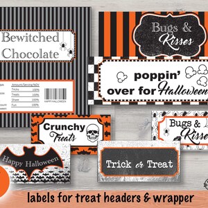 Halloween Printable Labels for Care Package | Instant Download Pdf ...