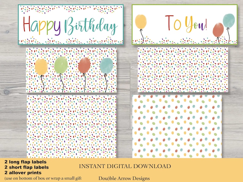 Birthday Care Package Printable Labels. Care Package Labels - Etsy