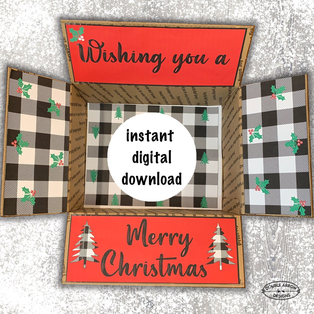 Christmas Care Package Labels: Holiday Box Flaps Decor (PDF Download ...