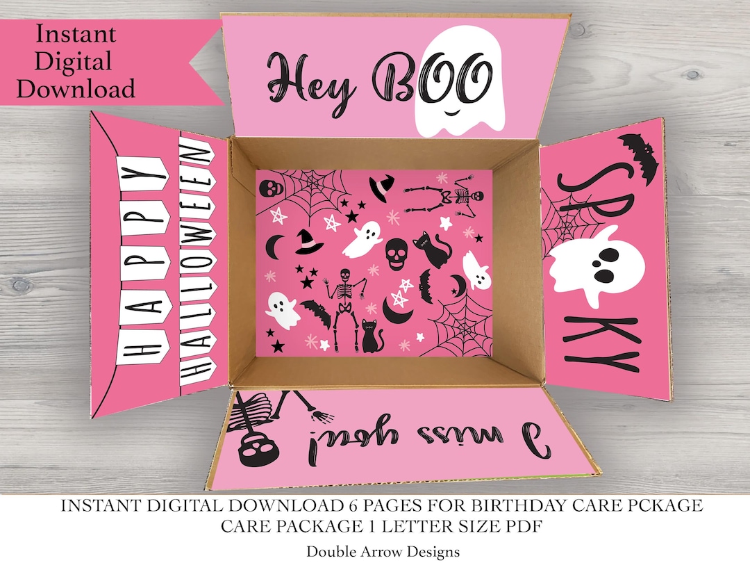 Hey Boo Halloween Care Package Labels: Printable PDF (instant Download ...
