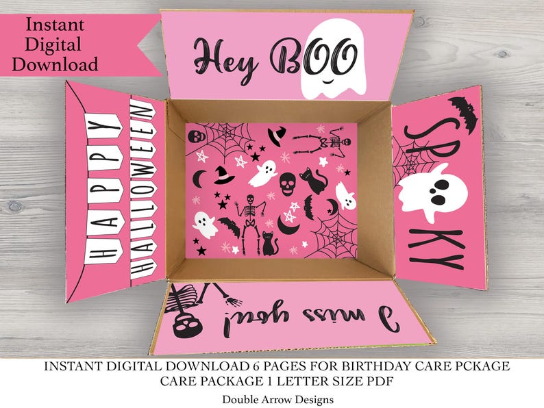 Hey Boo Halloween Care Package Labels: Printable PDF (instant Download ...