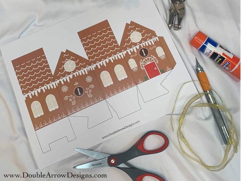 Printable Advent Paper Houses DIY Paper Christmas - Etsy