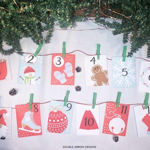 Printable Advent Calendar Envelopes, DIY Christmas Envelopes,advent ...