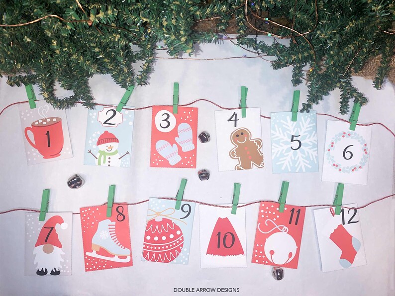 Printable Advent Calendar Envelopes: DIY Christmas Activity Cards (PDF ...