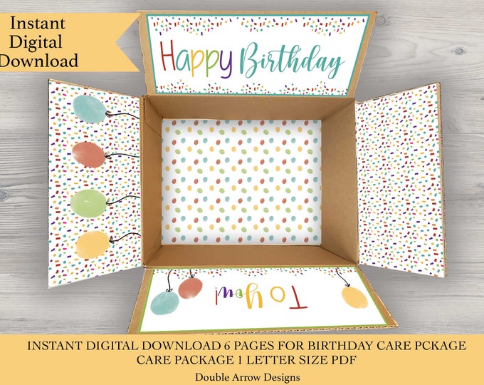 Care Package Sticker Kit Happy Birthday Candles/deployment/military ...