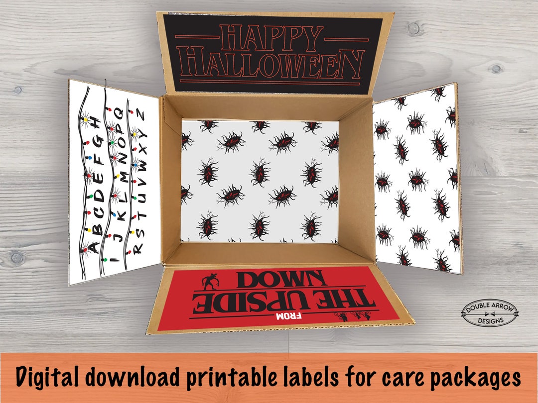 Stranger Things Halloween Printable Labels for Care Package Instant ...