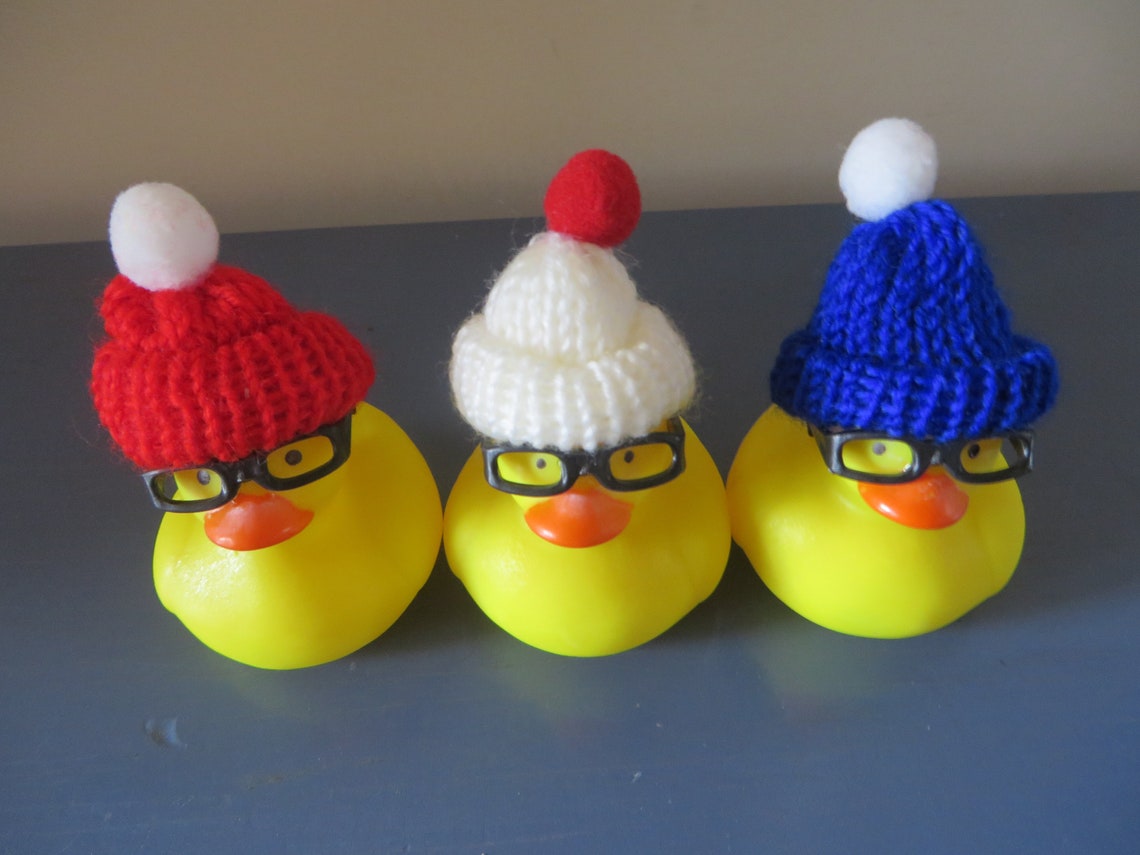3 USA Winter Rubber Ducks Rubber Ducks With Beanies and - Etsy
