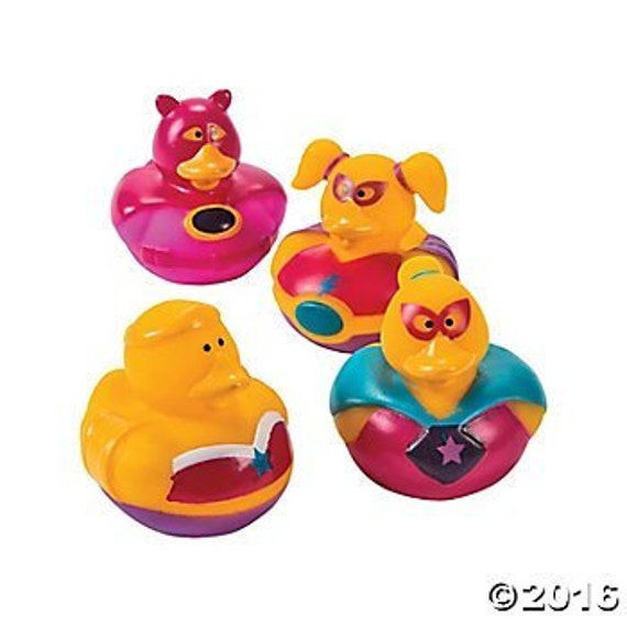 3 Girl Super Hero Rubber Ducks Party Favors Girl Power - Etsy