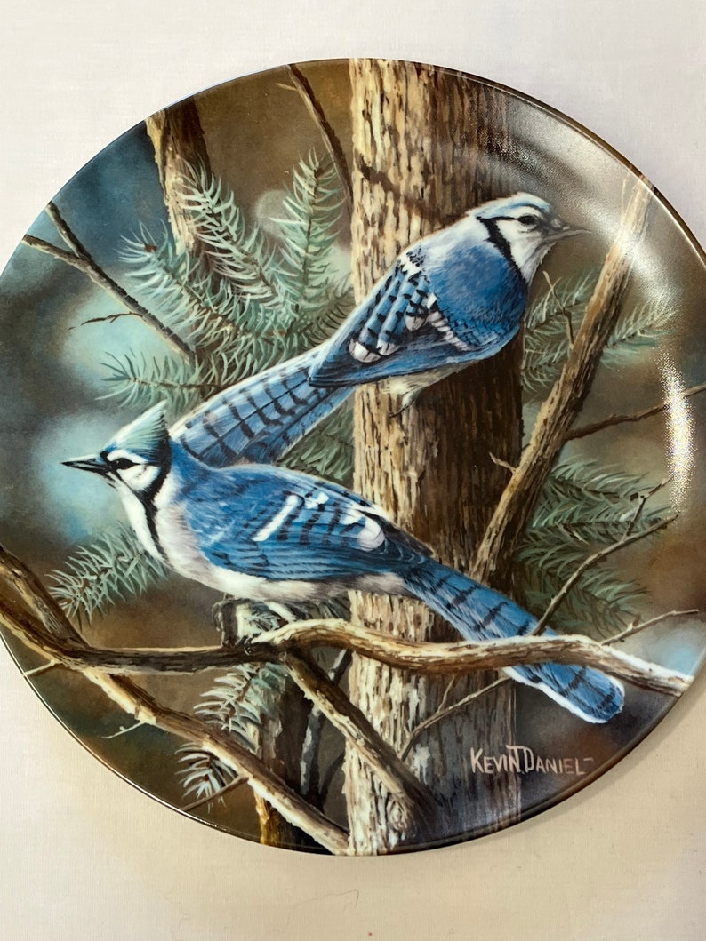 Vintage Collector’s Plate, “the Blue Jay” - Etsy