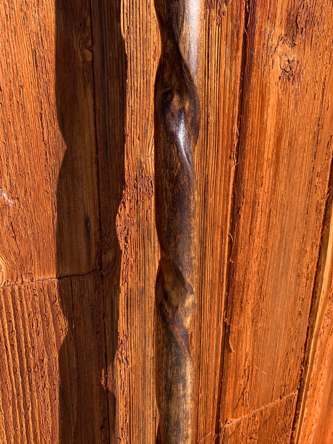 Red-tailed Hawk Walking Stick Made From Spiral Carved Poplar - Etsy