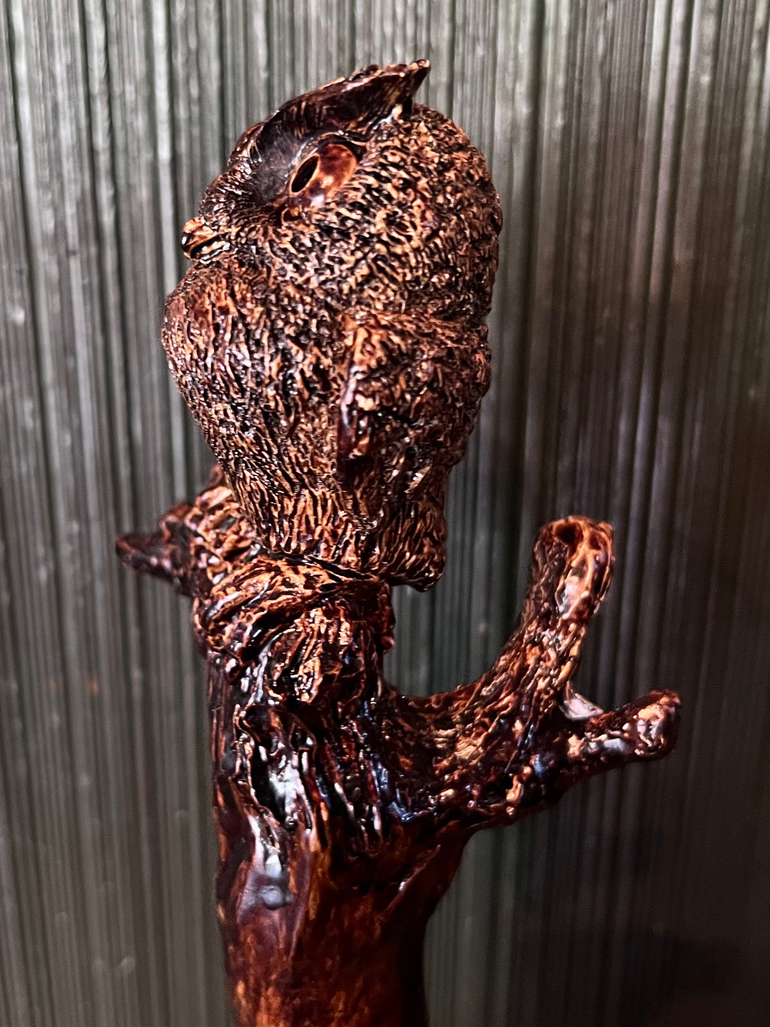 Owl Walking Stick Made From Rustic Spiral Carved Poplar Wood - Etsy