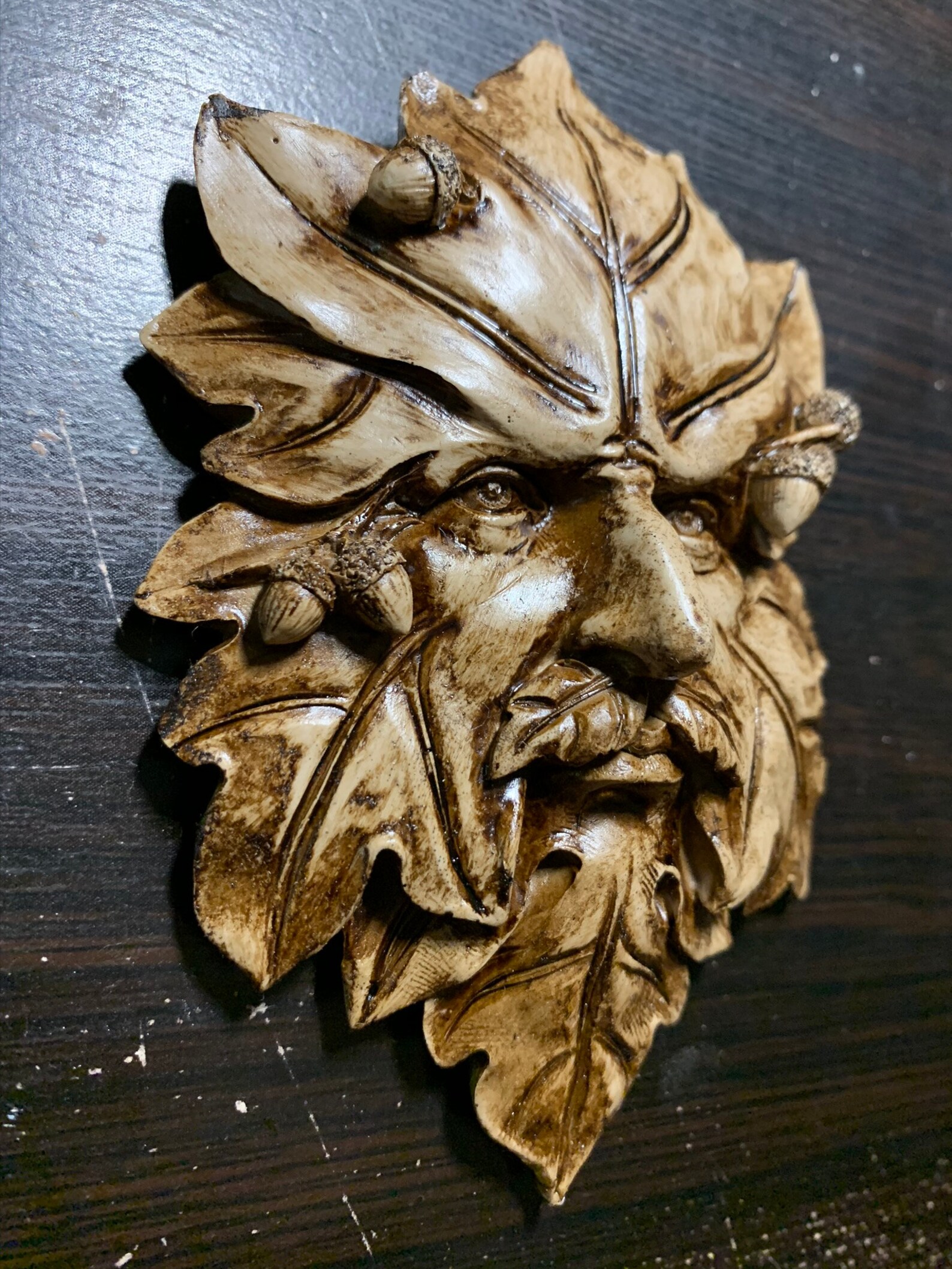 Green Man Face Wall Hanging Plaque Whimsical Home or Garden | Etsy