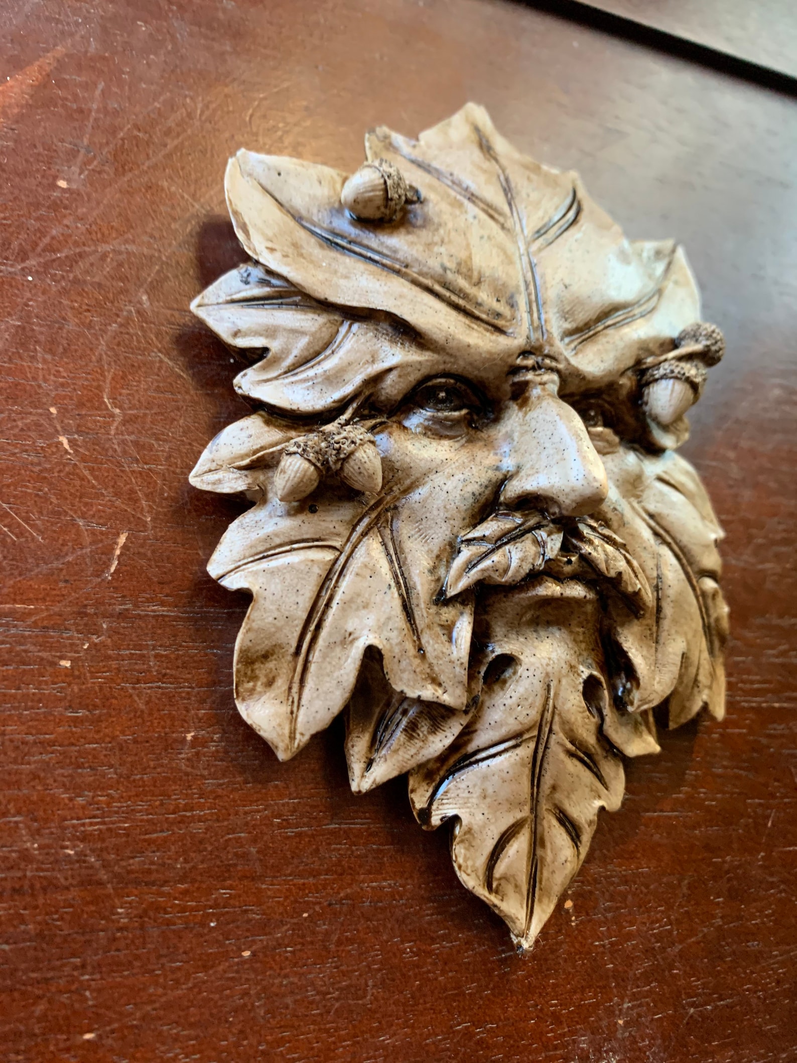 Green Man Face Wall Hanging Plaque Whimsical Home or Garden - Etsy