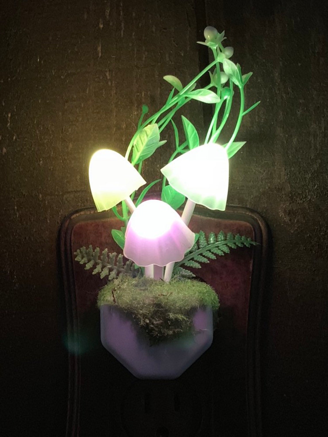 Magical Mushroom LED Night Light Color Changing Portable - Etsy