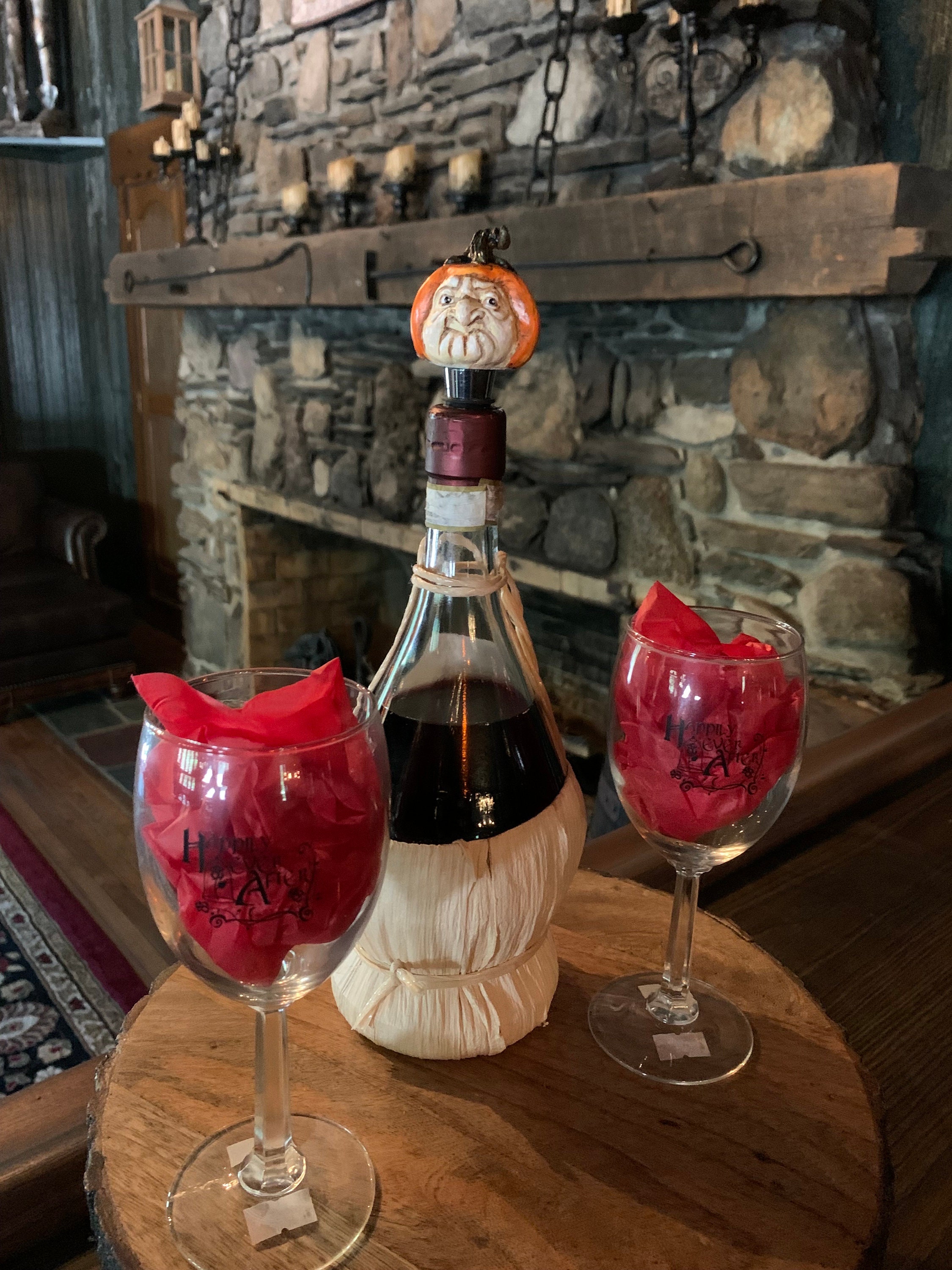 Grumpy Pumpkin Winestopper: Handcrafted Resin Wine & Liquor Bottle ...