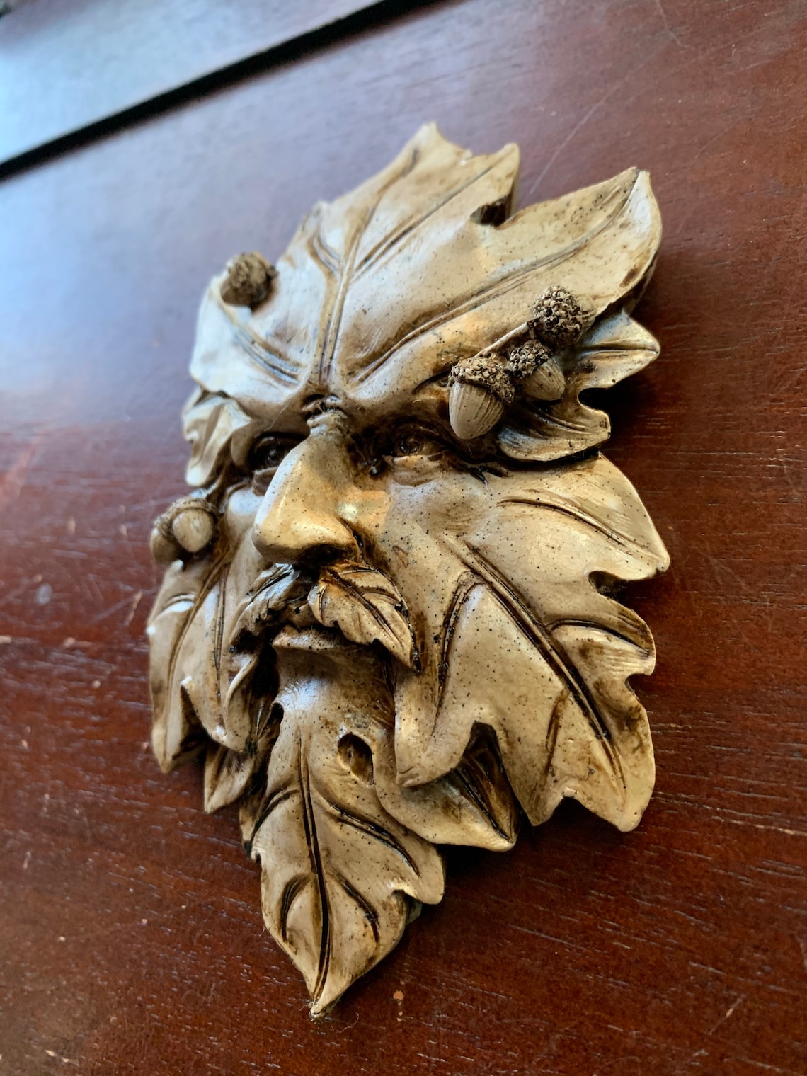 Green Man Face Wall Hanging Plaque Whimsical Home or Garden - Etsy