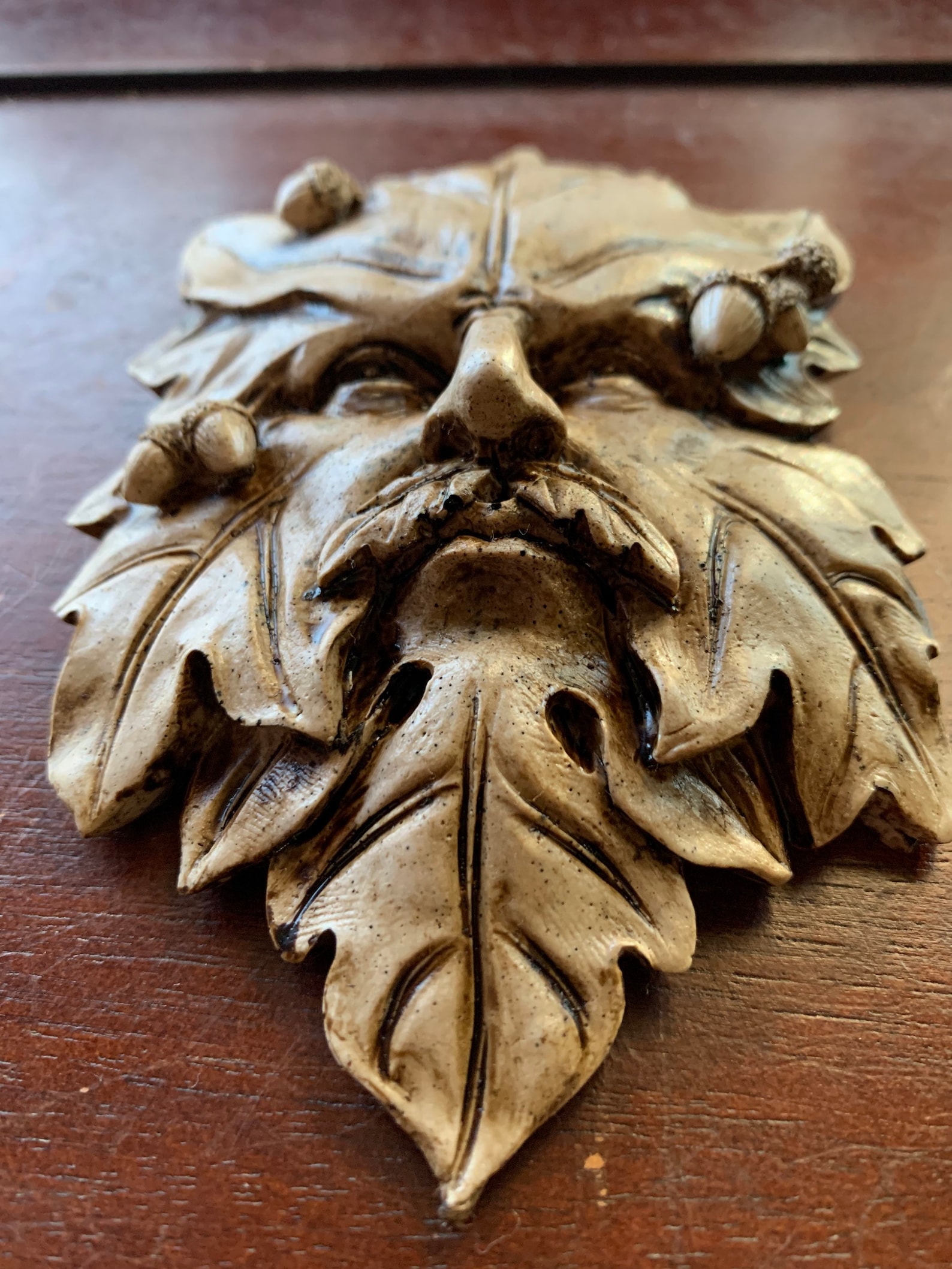 Green Man Face Wall Hanging Plaque Whimsical Home or Garden - Etsy