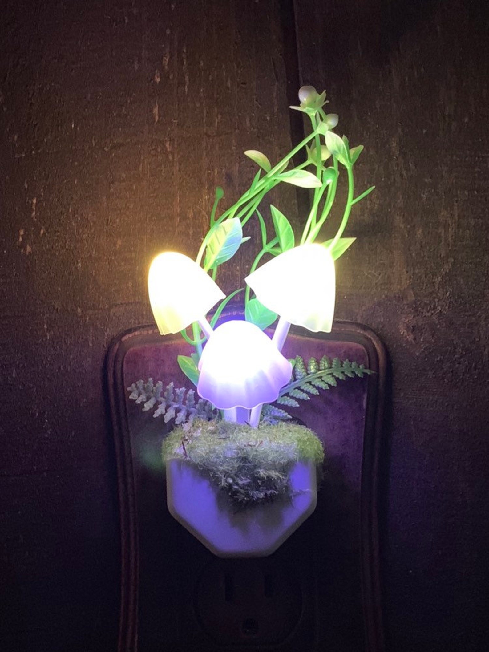 Magical Mushroom LED Night Light Color Changing Portable - Etsy