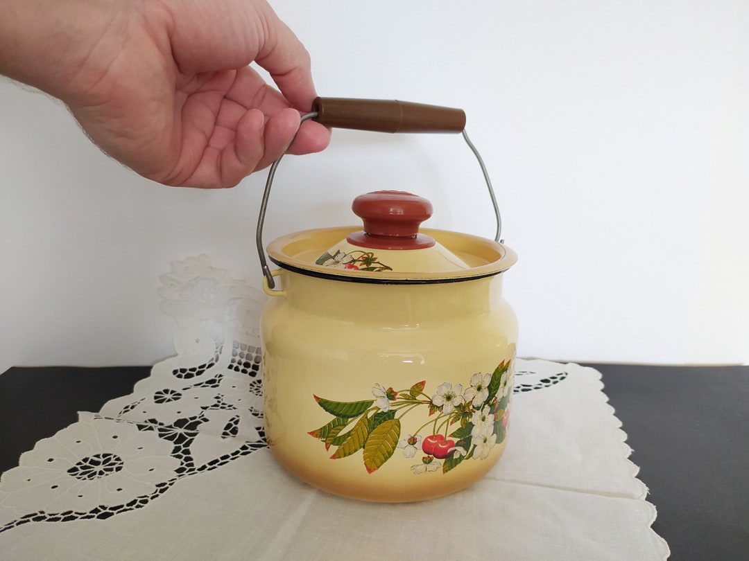 Yellow Milk Jug / Vintage Milk Can / Small Milk Canister / Vintage ...