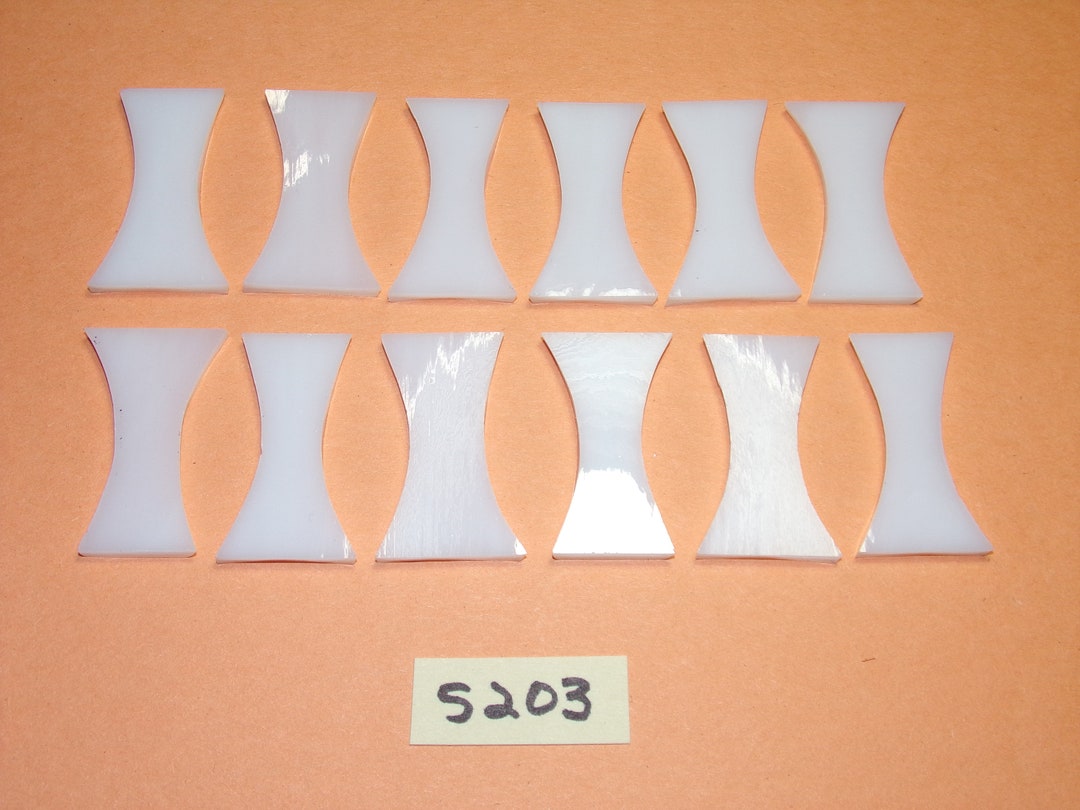 12 Pc Hourglass Shape Stained Glass Mosaic Tiles White 5203 - Etsy