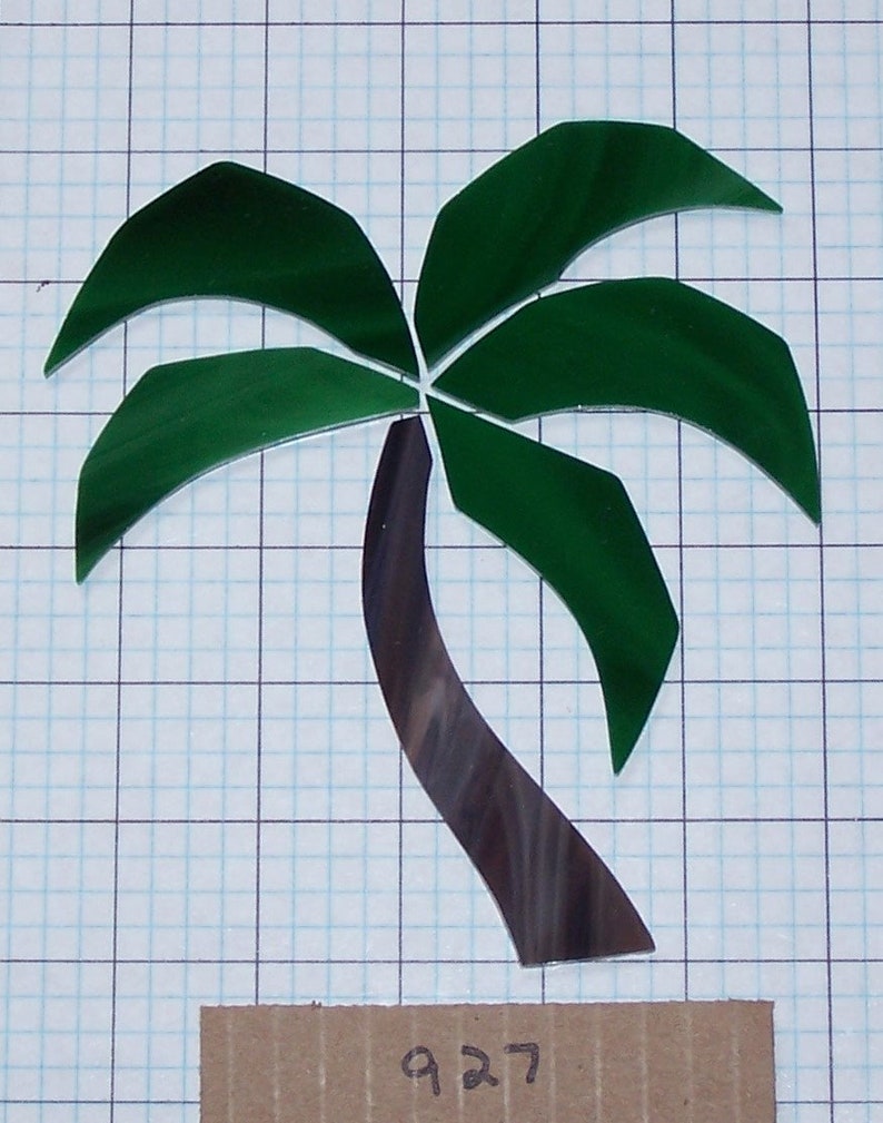 Handcrafted Palm Tree Precut Mosaic Stained Glass Set 958 - Etsy