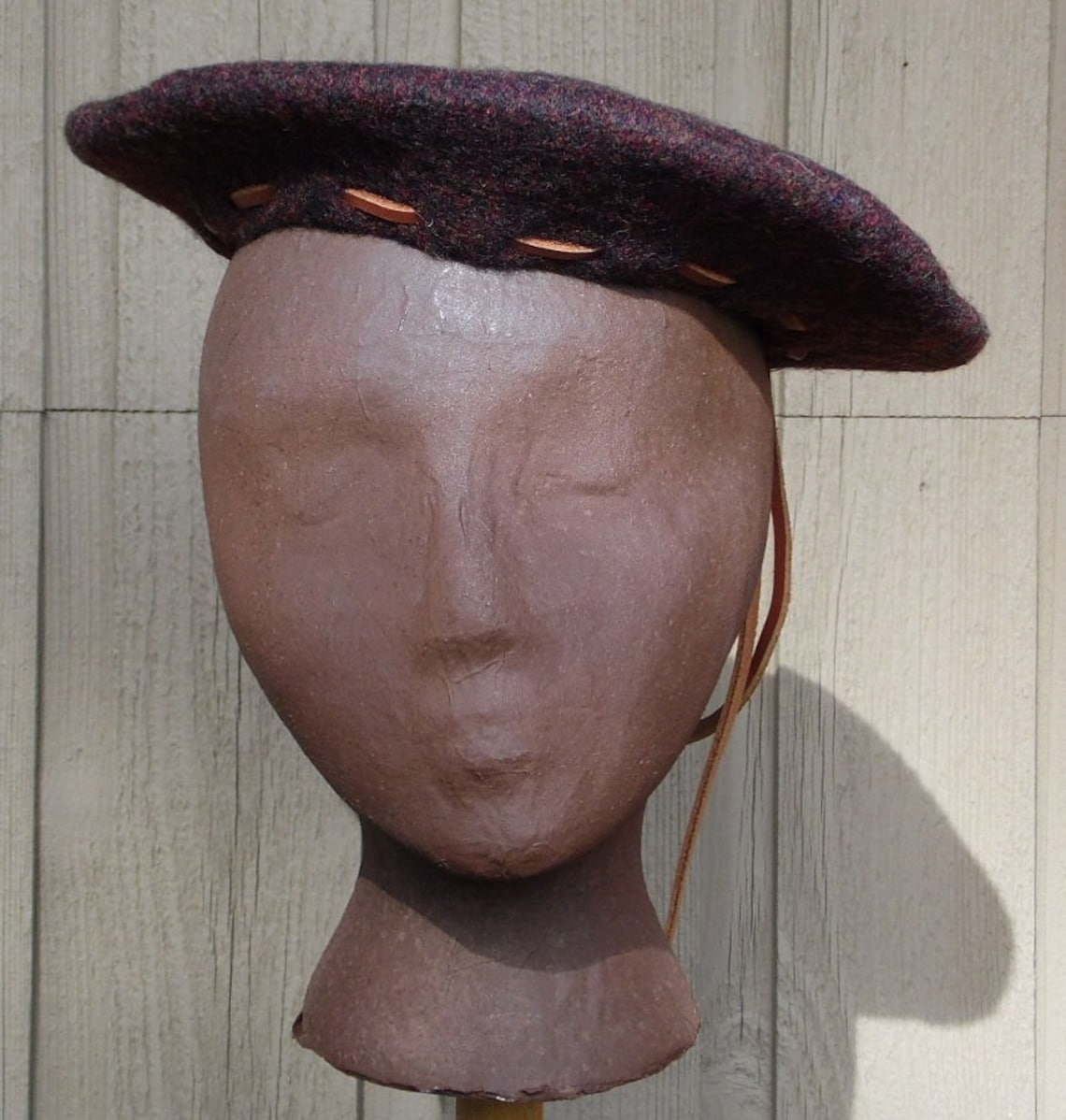 Scottish Bonnet- Knitted and Felted Brown Wool L Size - Etsy