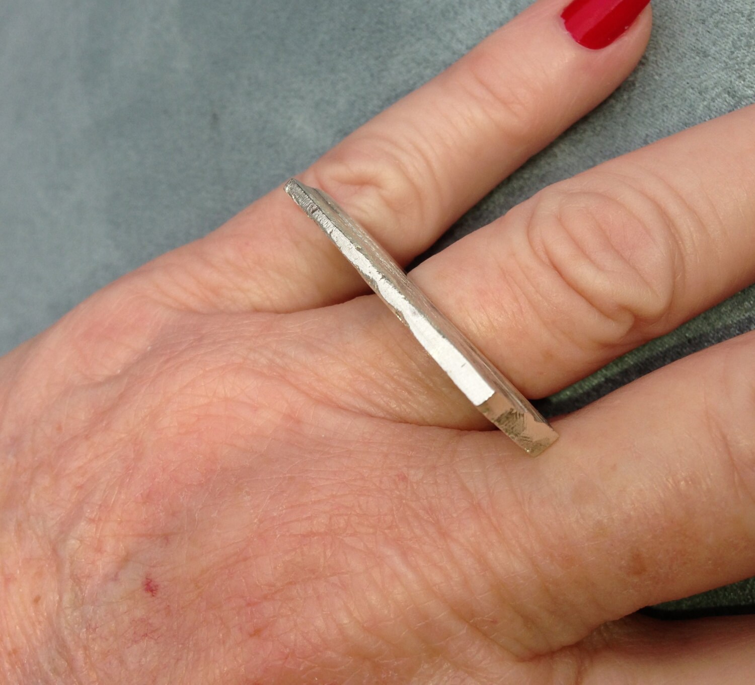 Sterling Silver Handmade UNISEX Industrial Chic BLADE Ring | Etsy