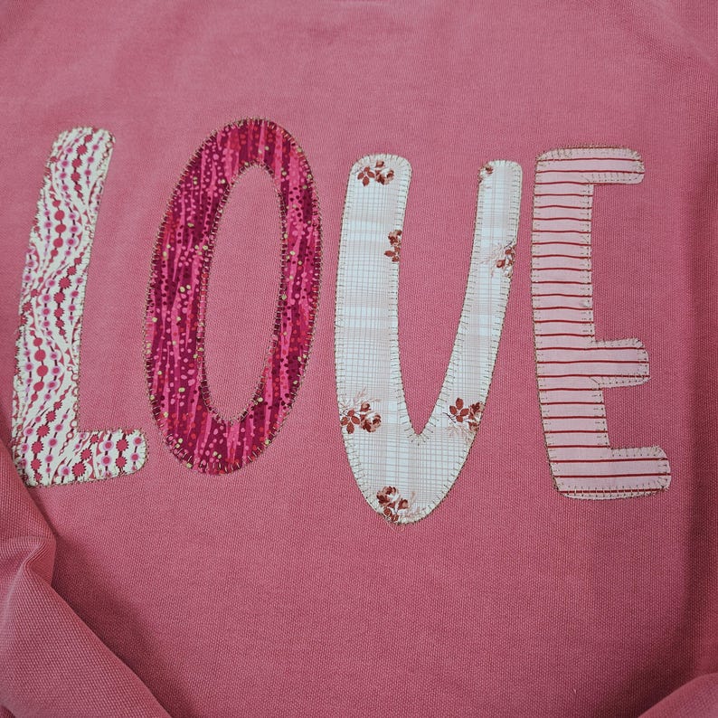 LOVE Applique & Side Bow Applique Design for Machine Embroidery - Etsy