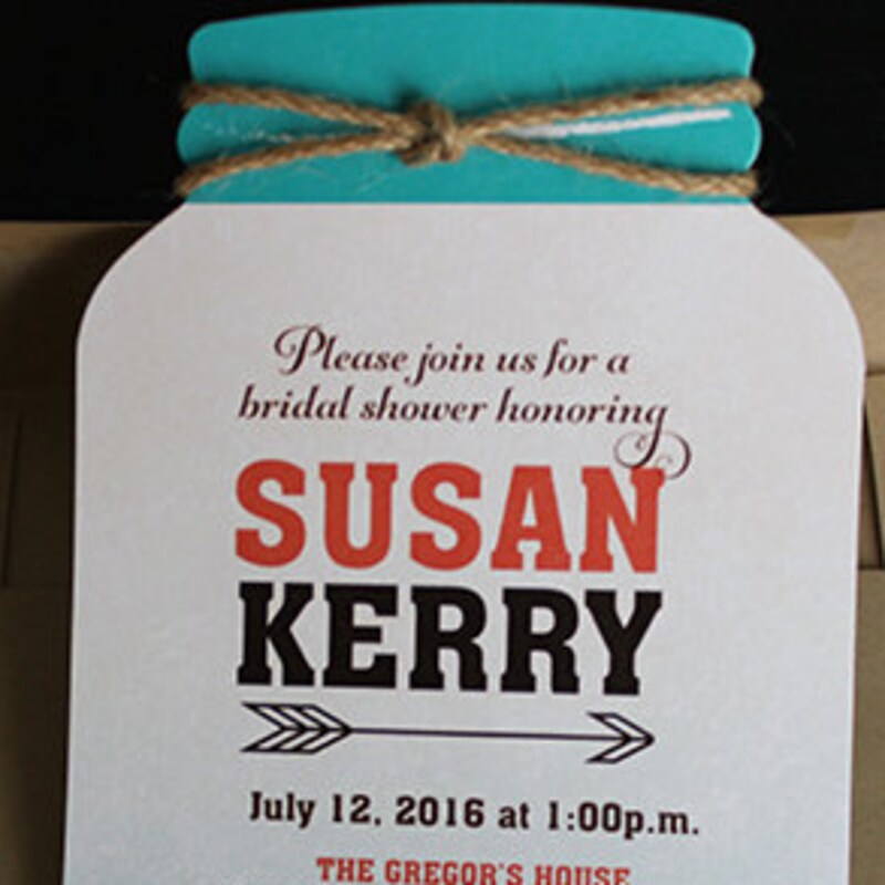 Mason Jar Invitation - Etsy