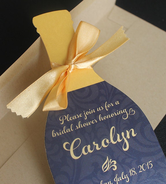 Wine Bottle Invitation Die Cut Wine Bottle Invitation Wine Themed ...