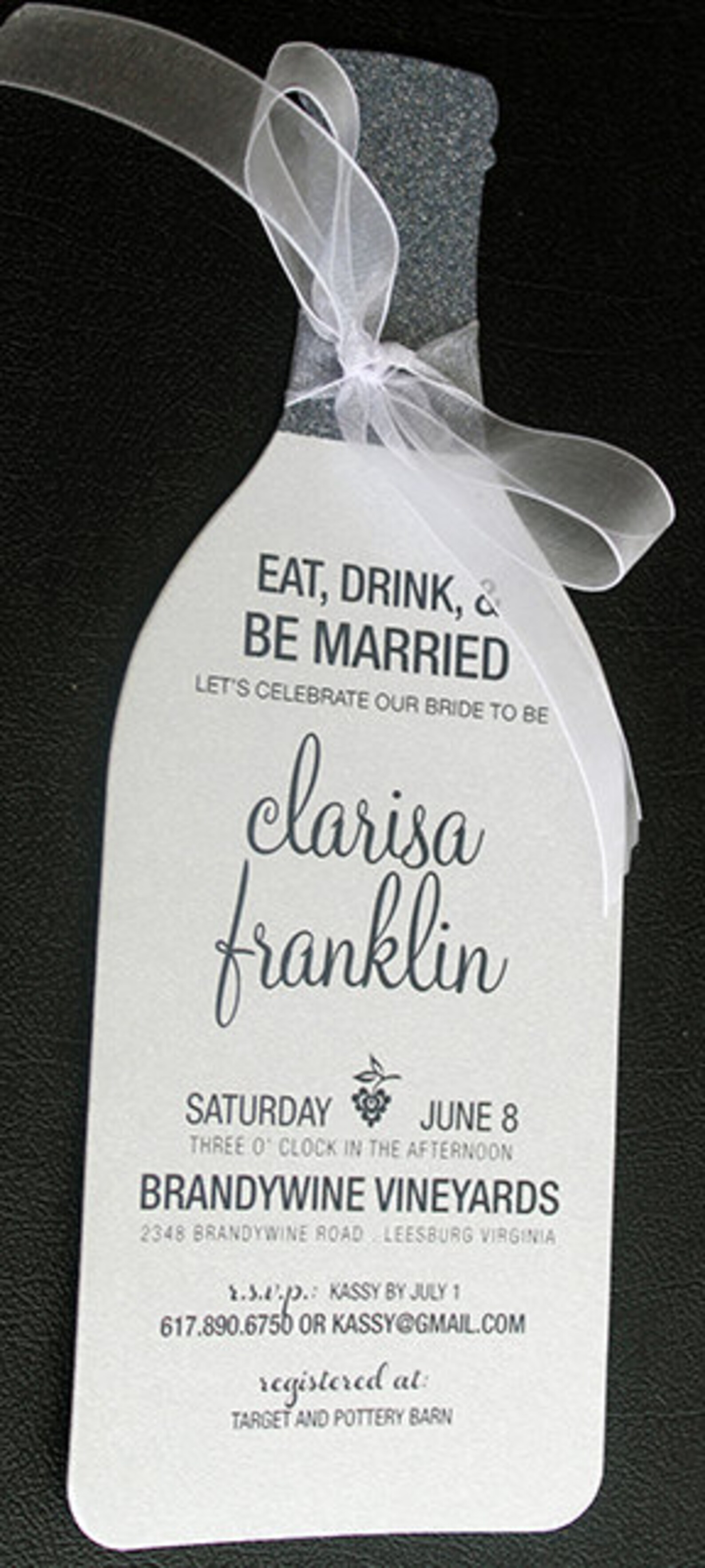 Wine Bottle Invitation Die Cut Wine Bottle Invitation Wine Themed ...