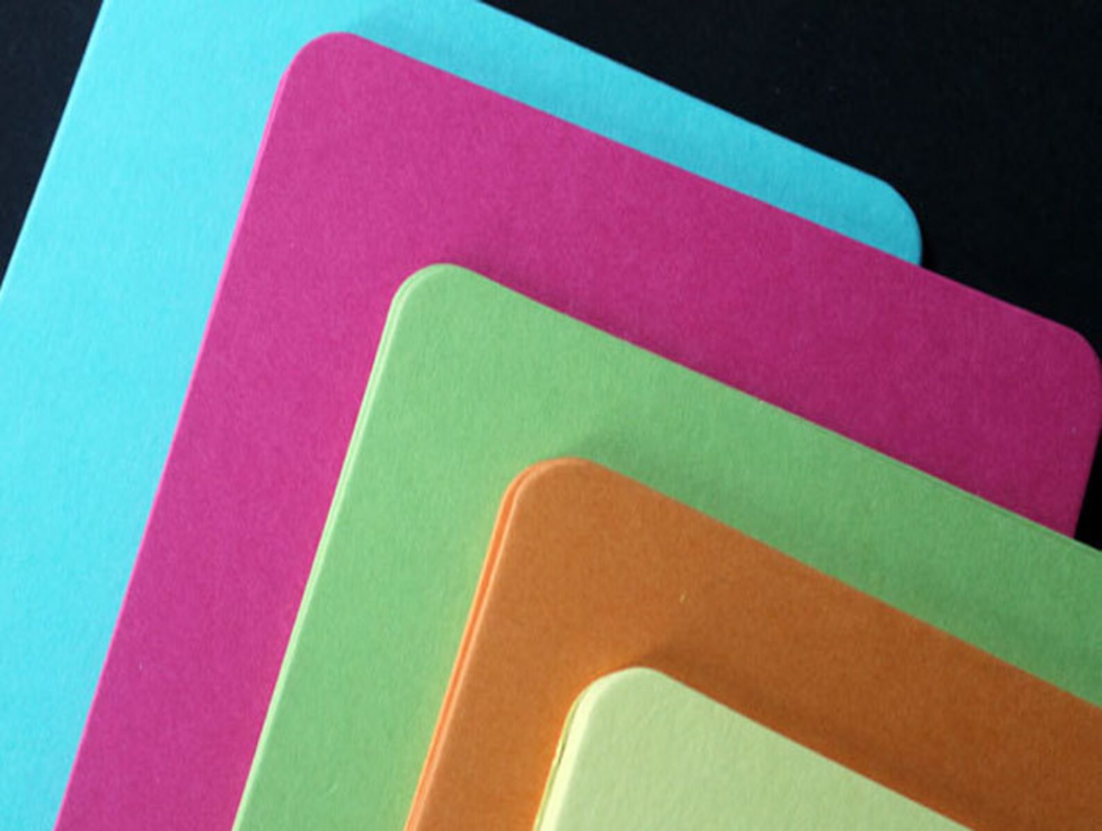 A7 Blank Round Edge Non Metallic Cards - 30/set | Smooth Rounded Edge ...