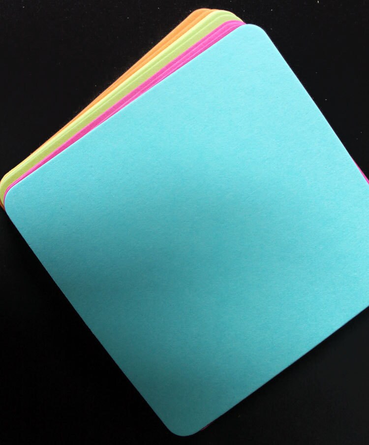 4 Inch Round Edge Cardstock Square 25/pk 4 Inch Round Edge Flat Card 4 ...