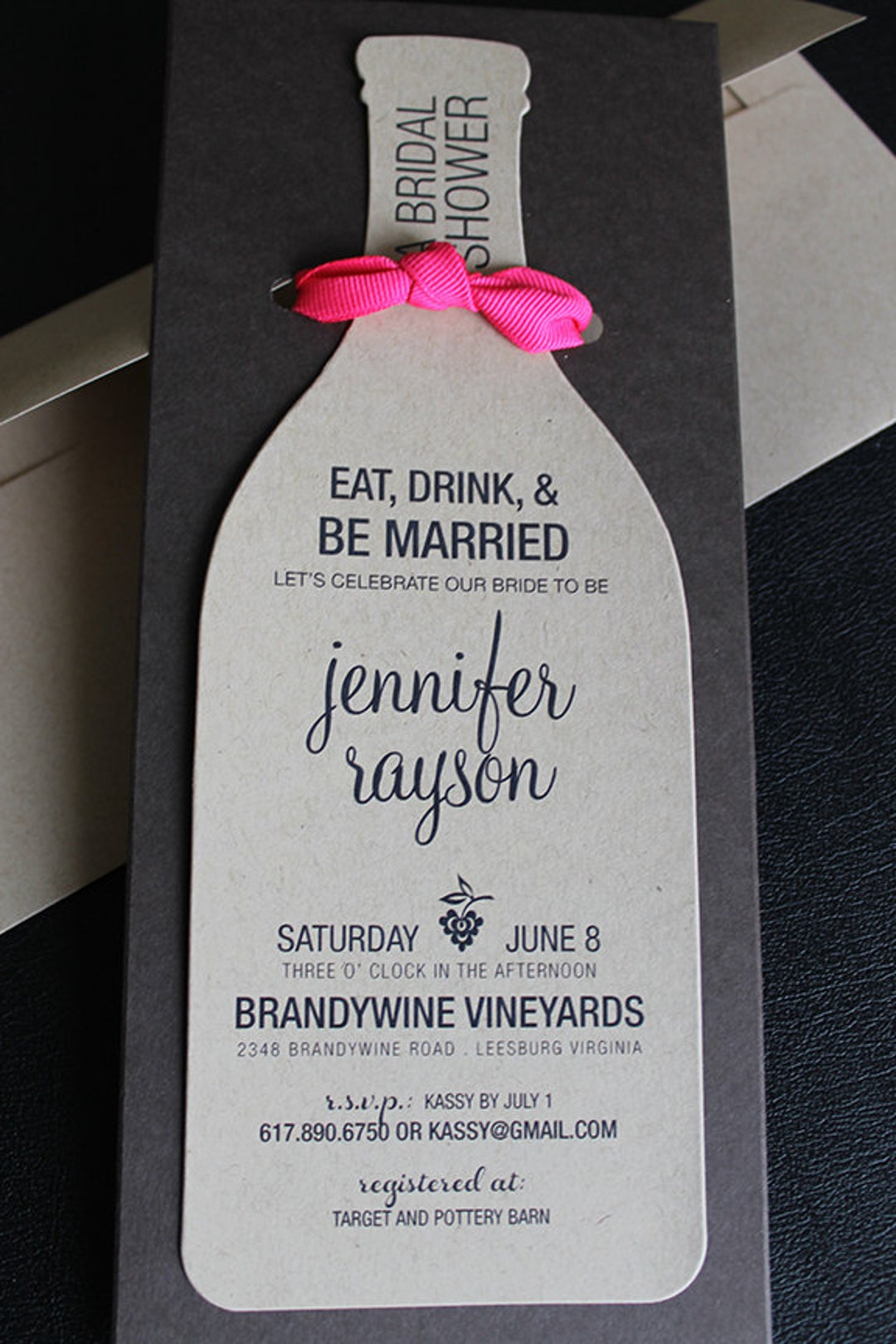 Wine Bottle Invitation | Wine Invites | Die Cut Wine Bottle Invitation ...