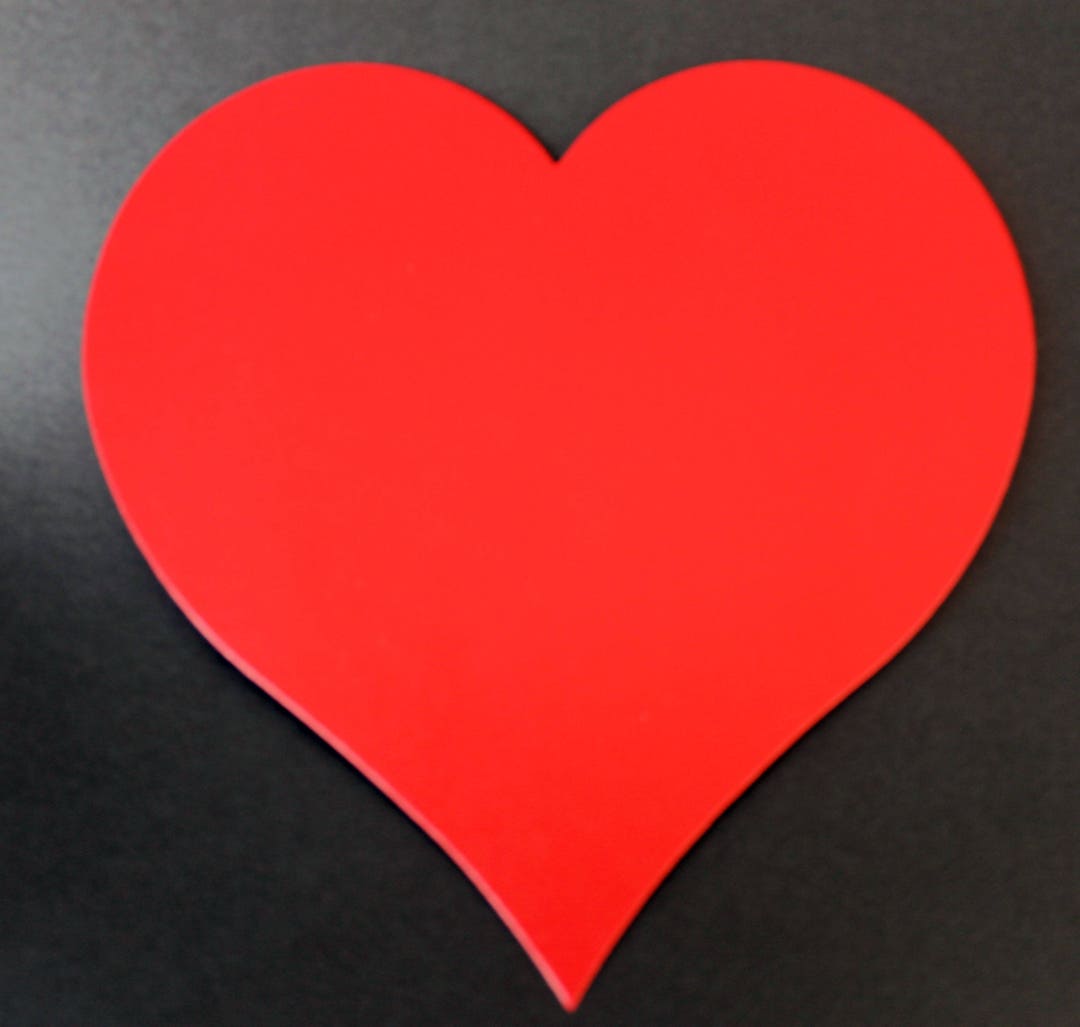 7 Inch Paper Heart | Large Paper Heart | Cardstock Heart With Optional ...