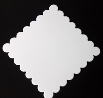 7.5 Inch Square Scalloped Card With Optional Holes Card Stock Buntings ...