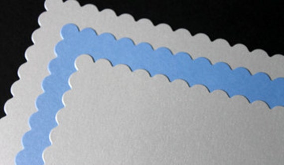 Scalloped Paper Blank Scalloped Paper 30/set Vintage Non - Etsy