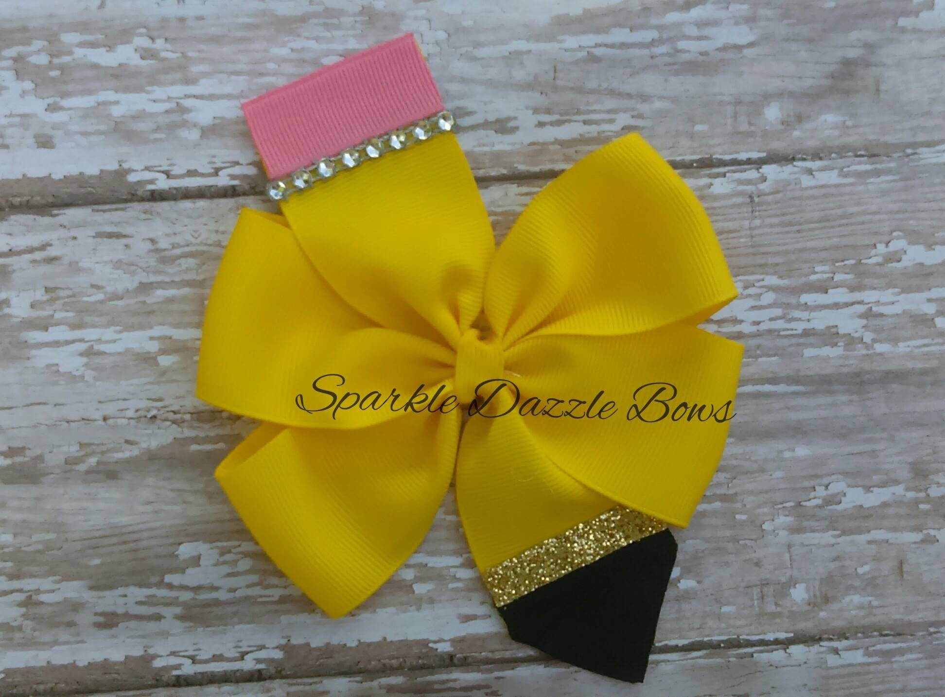 4' Back to School Pencil Bow READY TO SHIP - Etsy