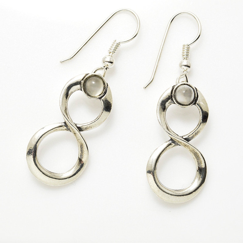 Infinity Earrings in Sterling Silver - Etsy